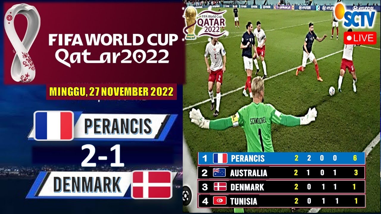 Hasil Piala Dunia 2022 Tadi Malam – PERANCIS vs DENMARK - Klasemen ...