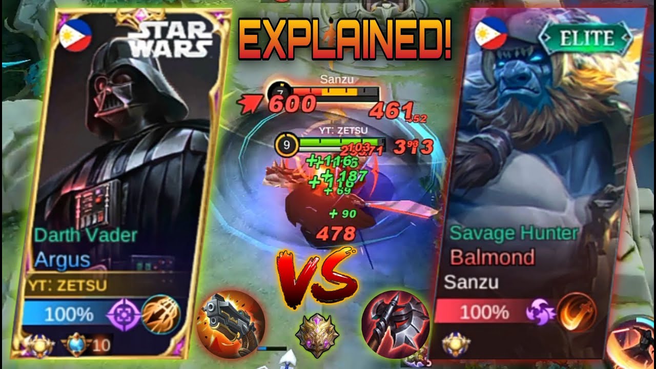 ARGUS VS NOTORIOUS BALMOND | EXPLAINED TUTORIAL | MLBB | ZETSU - YouTube