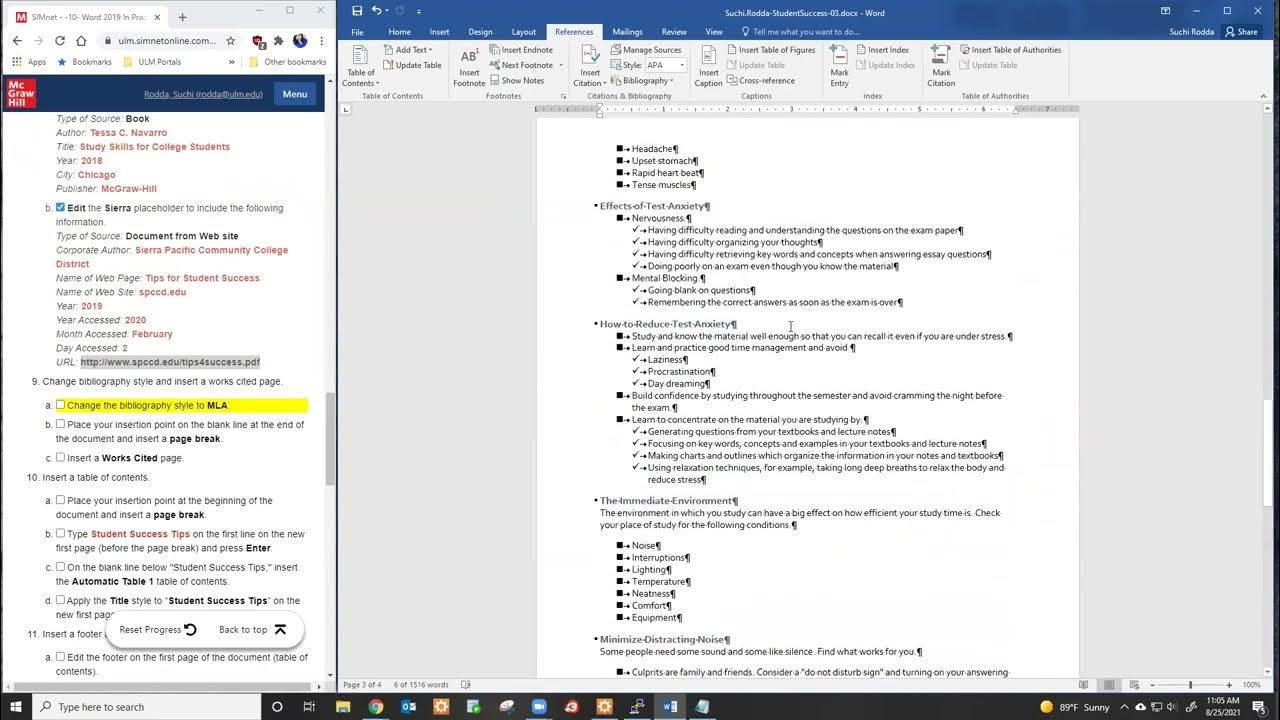 CSCI 1070 Word 2019 Chapter 3 Independent Project - YouTube