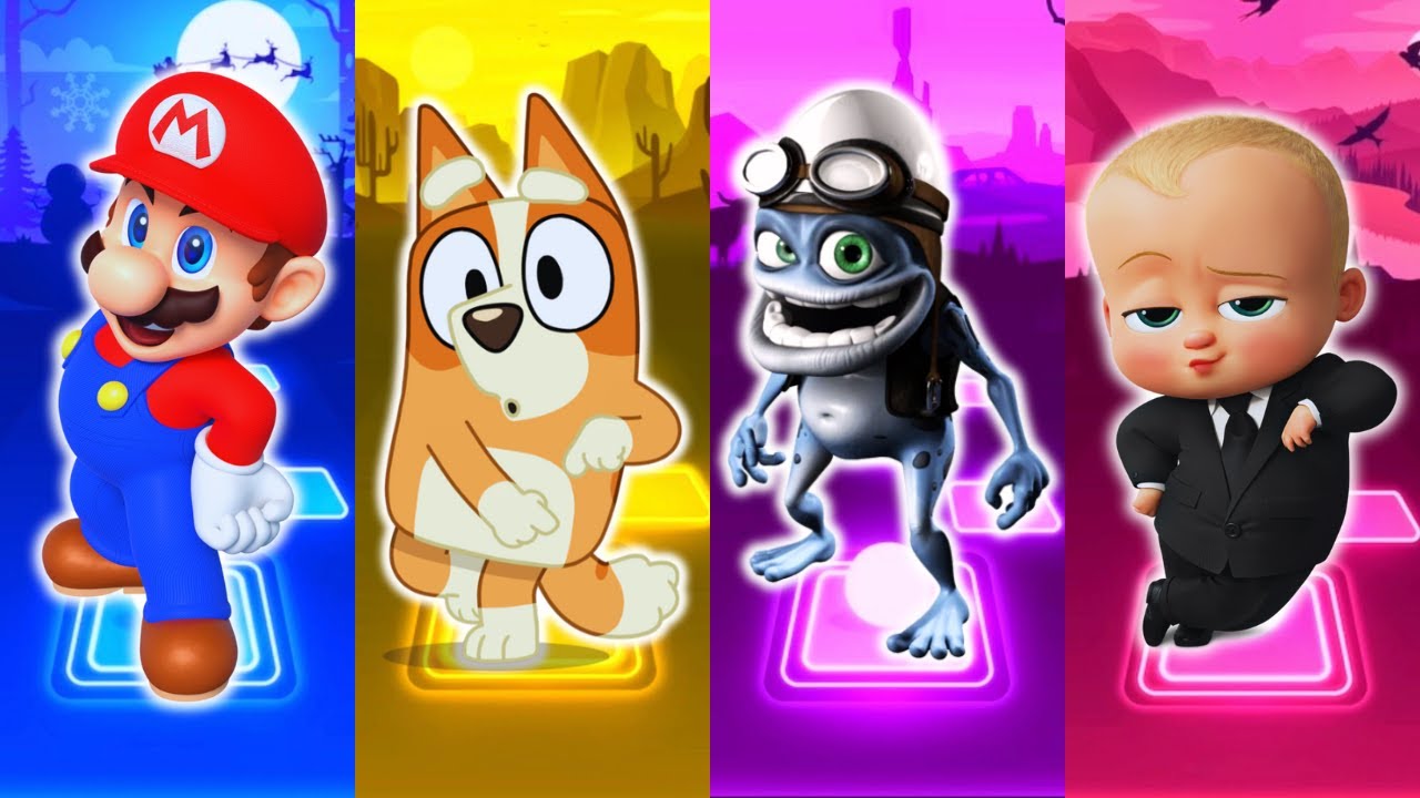 The Super Mario Bros - Bluey Bingo - Crazy Frog - The Boss Baby - Tiles ...