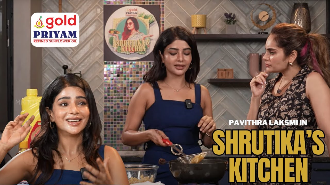 Pavithra Lakshmi in Shrutika's Kitchen | Golden Crispy Corn | 🥄 ...
