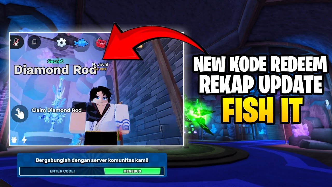 NEW KODE REDEEM.? REKAP UPDATE FISH IT TERBARU DIAMOND ROD - Tips ...