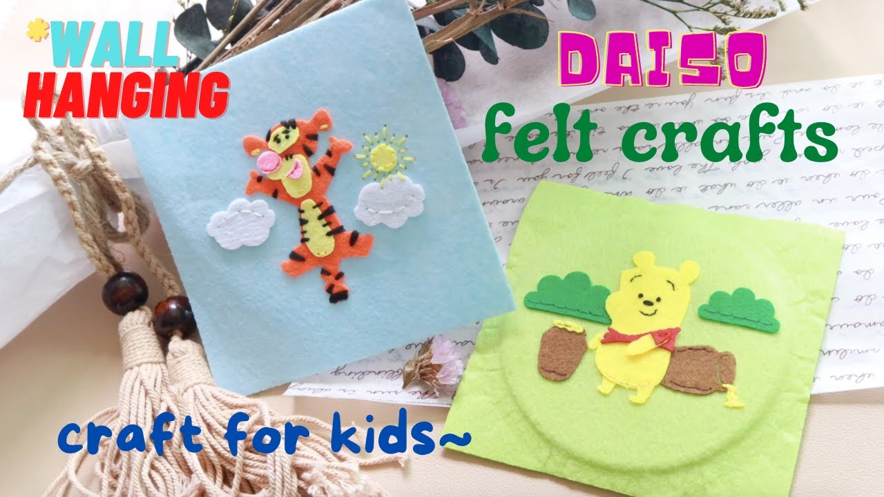 Disney felt craft from Daiso store Part 1/DIY 펠트인형 만들기 1000원#feltcrafts ...