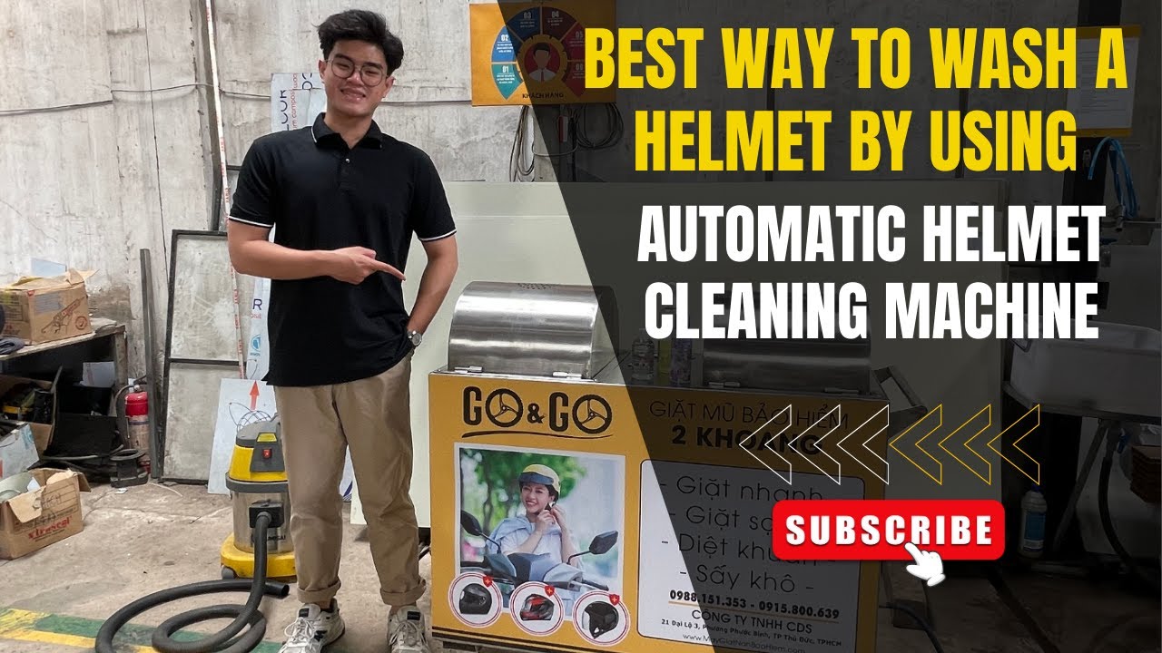Best Way to Wash a Helmet | Automatic Helmet Cleaning Machine - YouTube