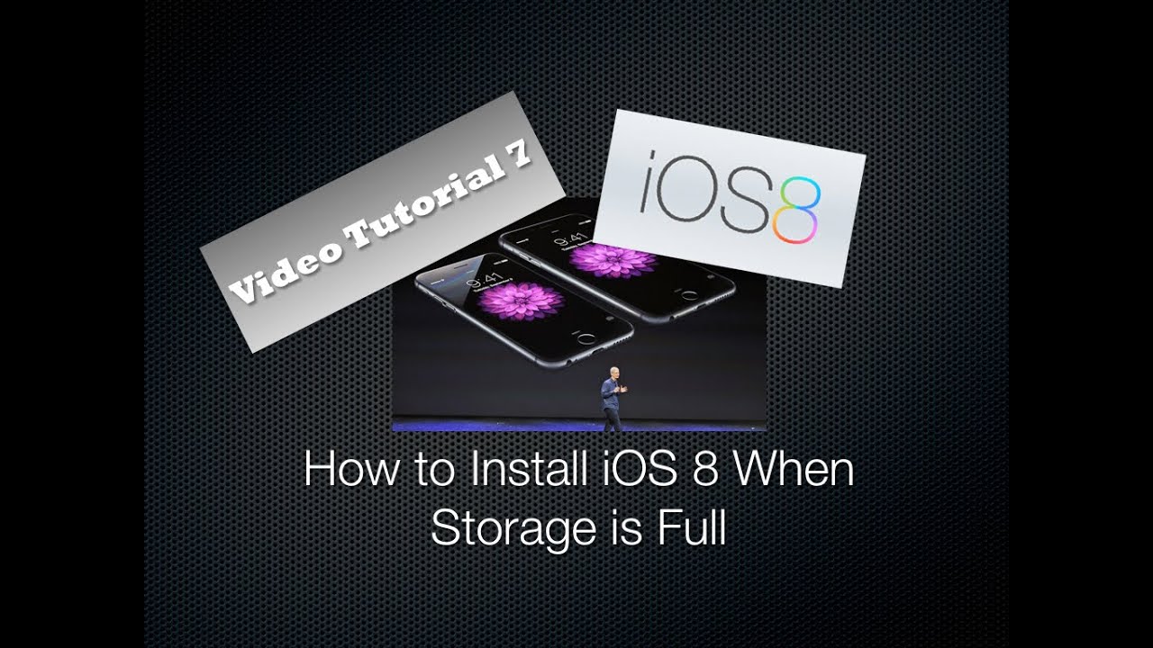 How to Install iOS 8 When Storage is Full - YouTube