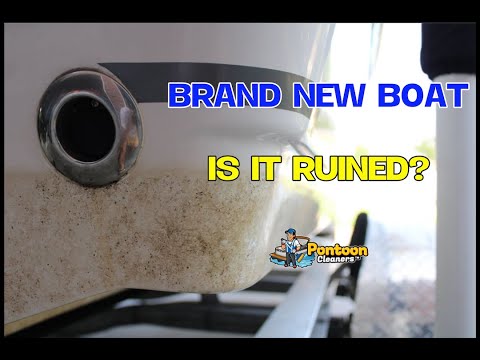 ALGAE BUILD-UP REMOVAL on BRAND NEW BOAT! ~Satisfying~ - YouTube