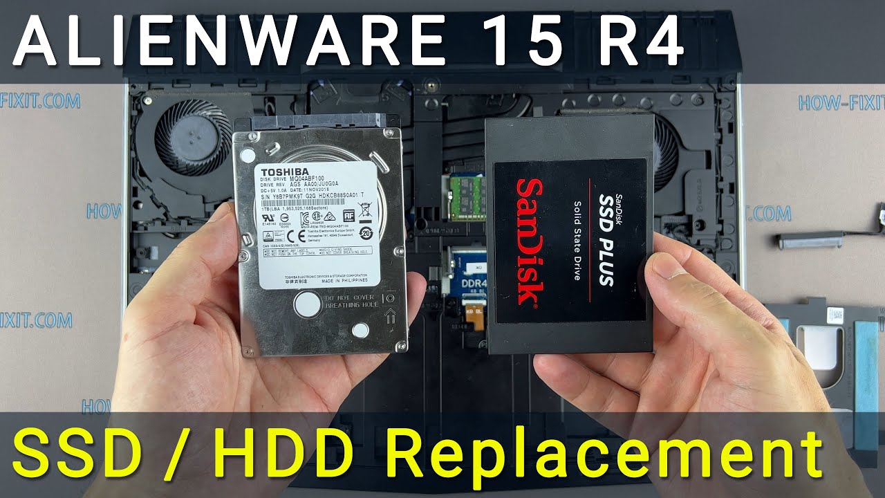 Alienware 15 R4 How to install SSD or Hard Drive replacement - YouTube