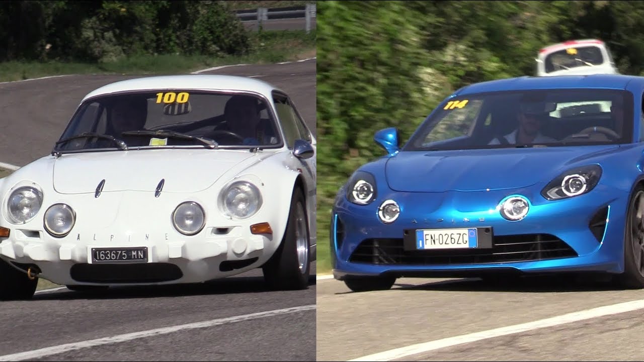 Alpine A110 New & Old - Hillclimb action & sound @ Vernasca Silver Flag ...