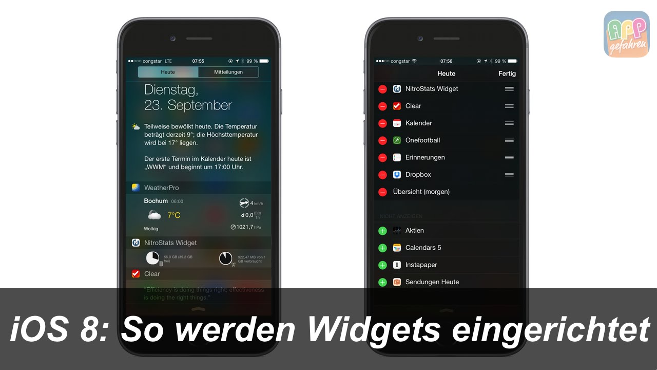 iOS 8 Widgets - iPhone & iPad - YouTube