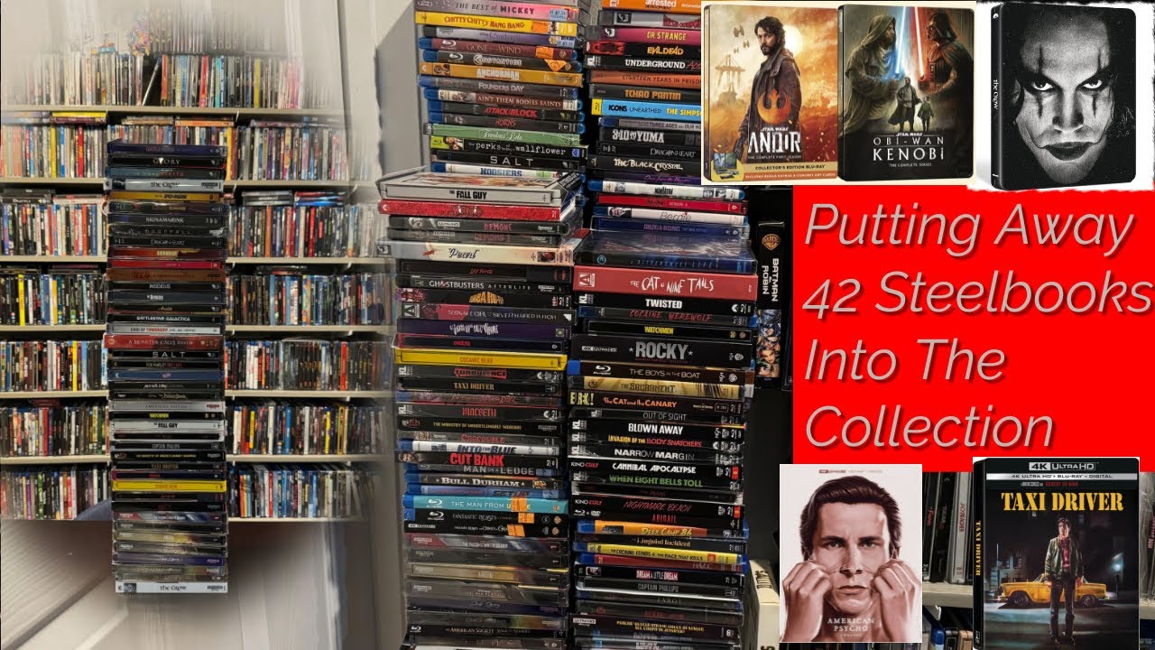 Time To Showcase & Put Away 42 Steelbooks Into The Collection - YouTube