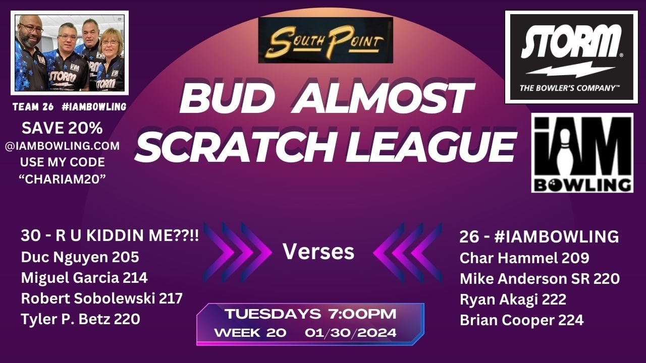 Bud Almost Scratch League - Week - 20 - YouTube