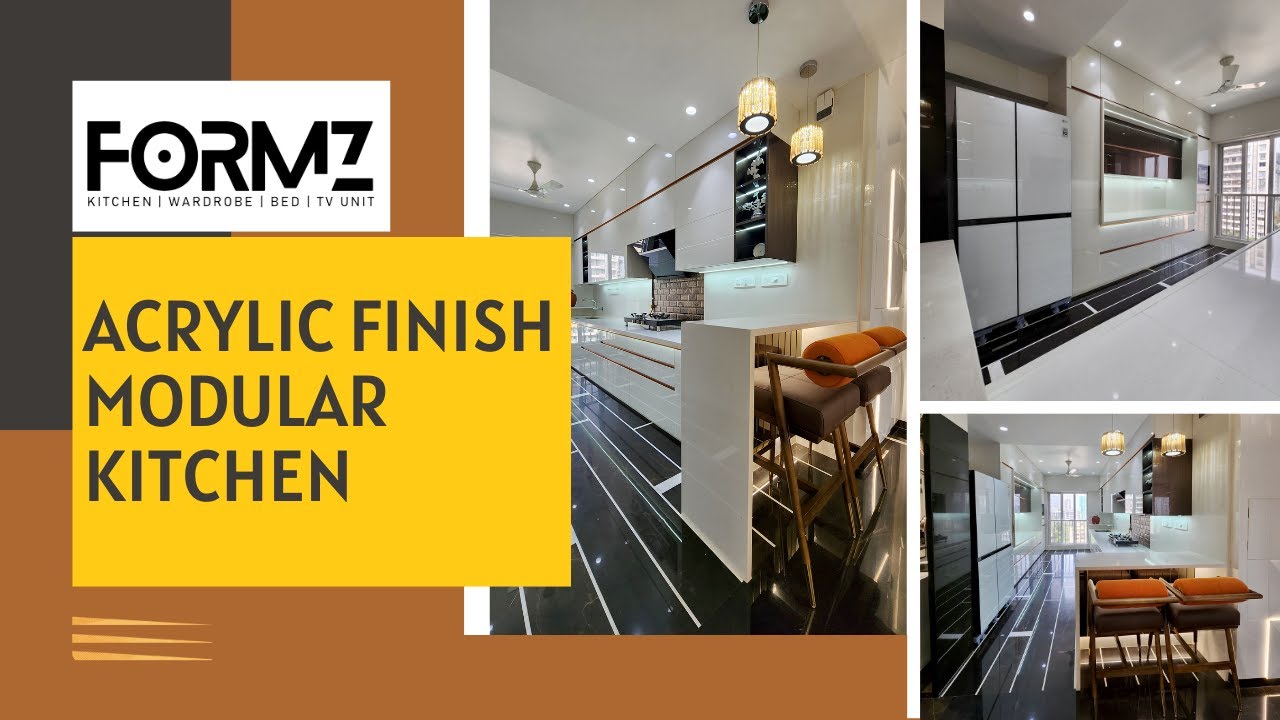 FORMZ - ACRYLIC FINISH MODULAR KITCHEN - YouTube