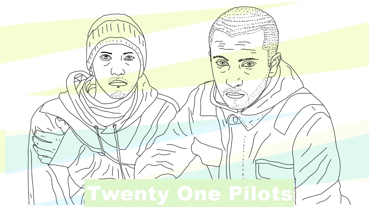 How to draw Twenty One Pilots (Step by Step) - YouTube