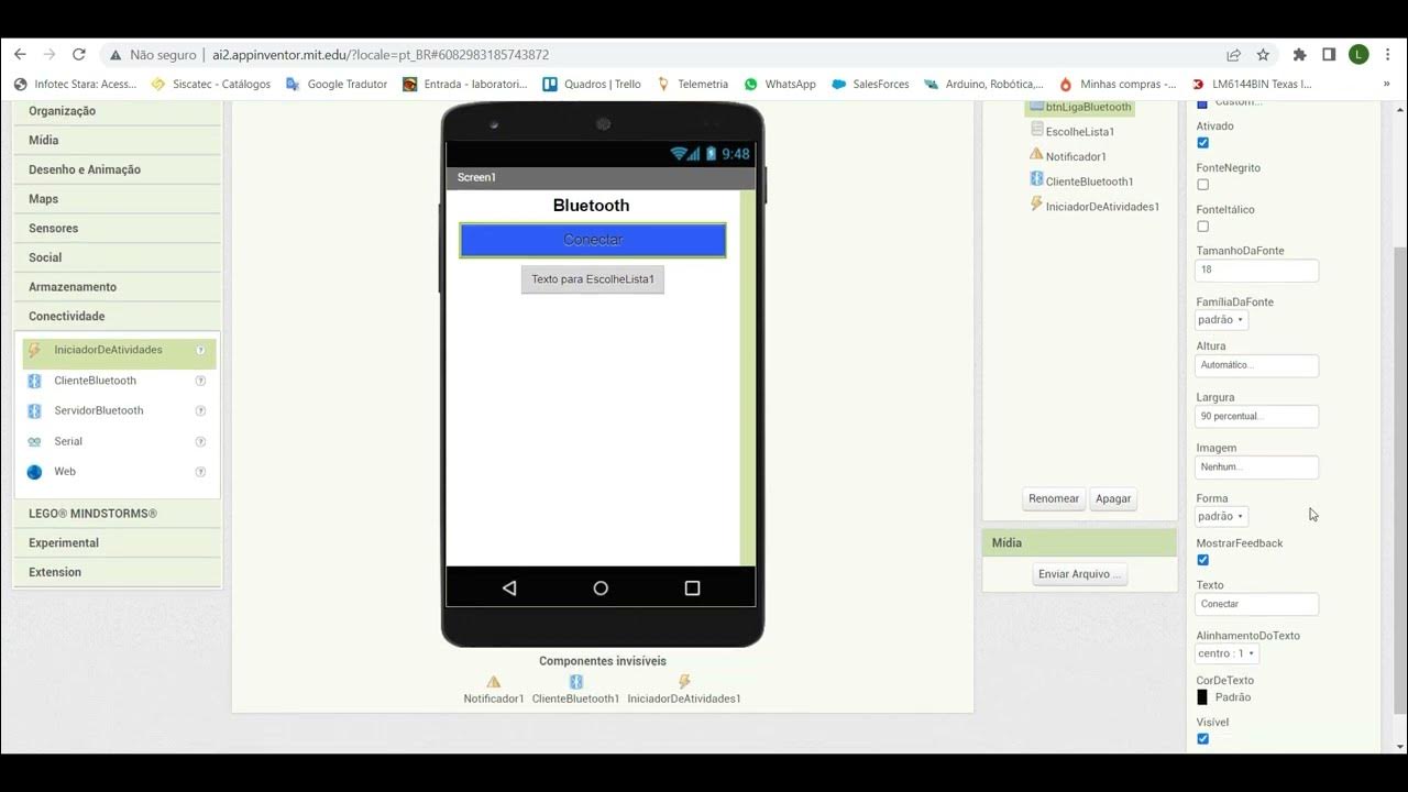 Interface do Aplicativo Bluetooh - YouTube
