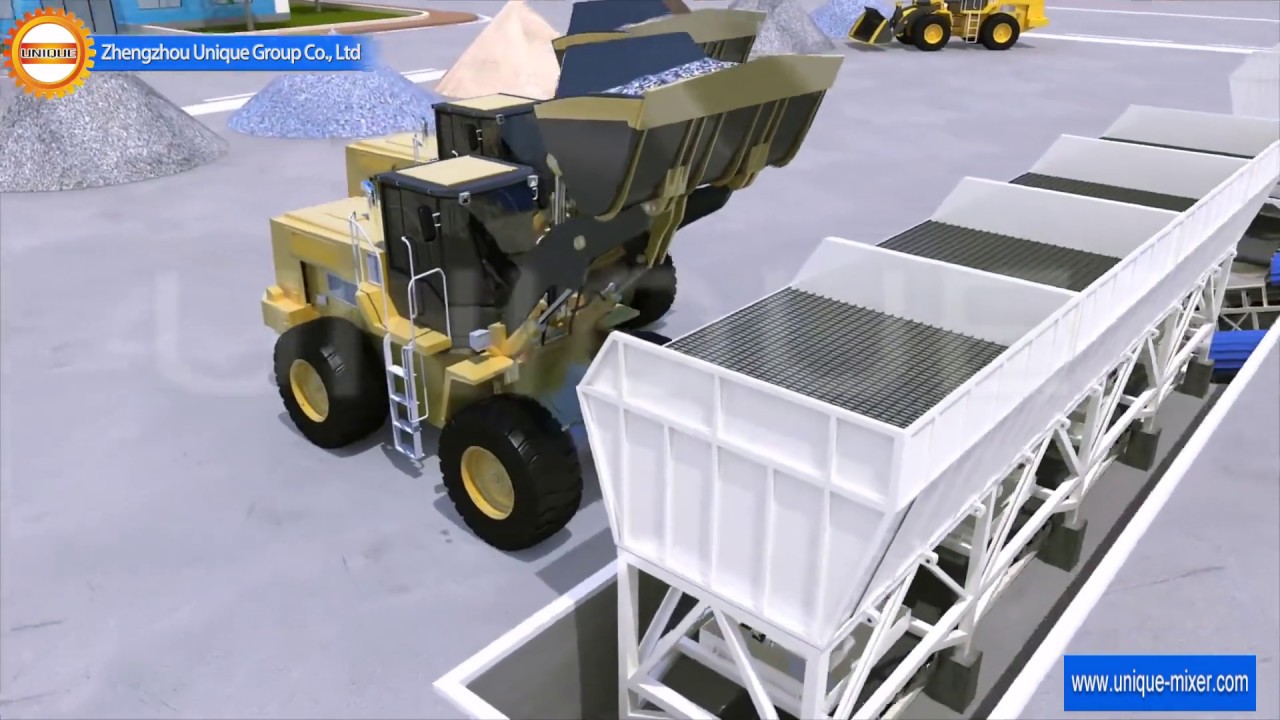 3D Bucket Concrete Batching Plant Adopts Skip Hopper(Bucket) To ...