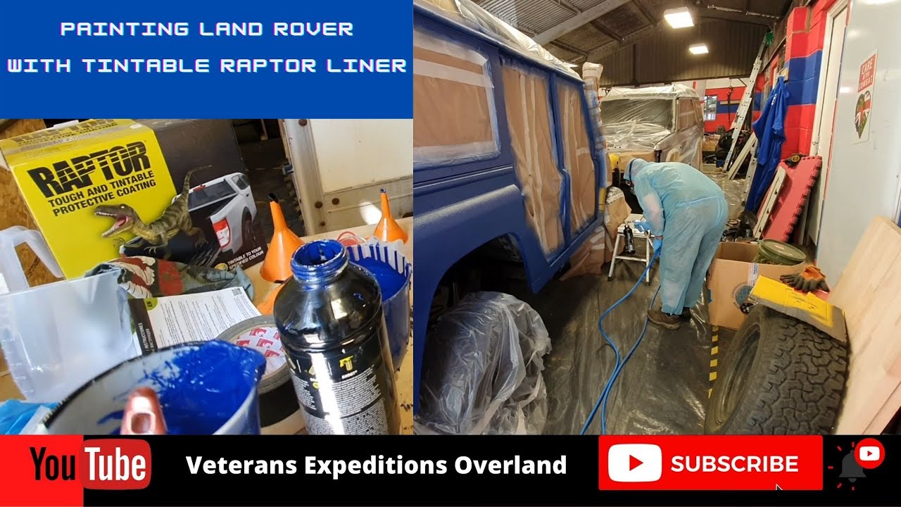 Raptor Lining Land Rovers Using Tintable Raptor Paint and Variable Gun ...