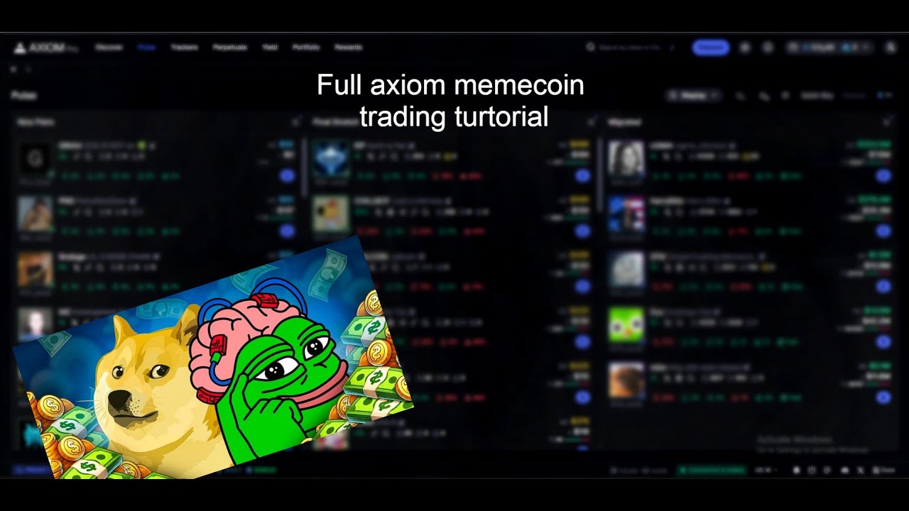 Full axiom meme coin trading tutorial - YouTube