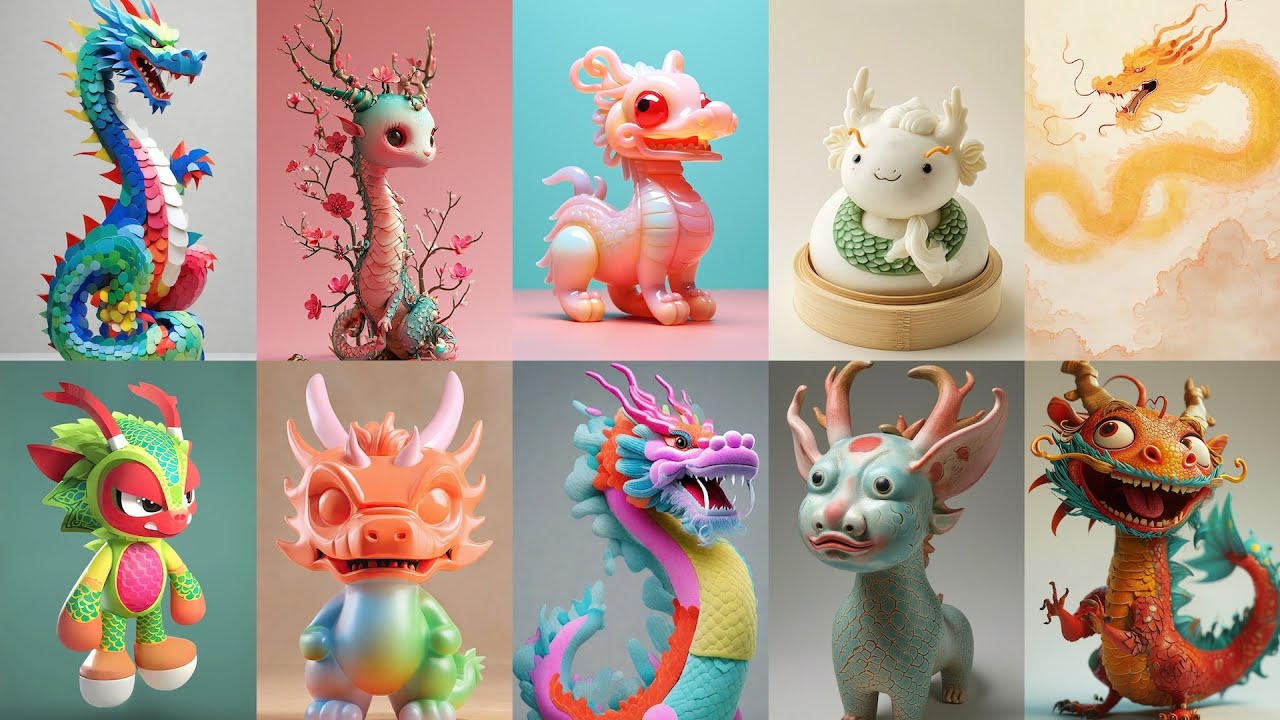 Loong-themed artworks on show in Shanghai for Chinese New Year - YouTube