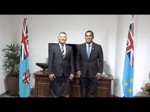 The Prime Minister of Tuvalu, Hon. Kausea Natano arrives at Nadi ...