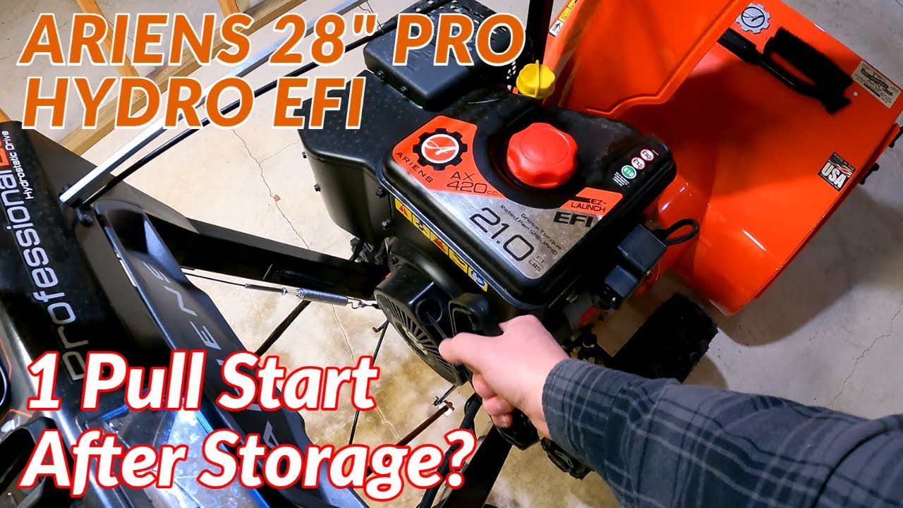 Ariens Pro 28 Hydro EFI: Will It 1 Pull Start after Storage? - YouTube