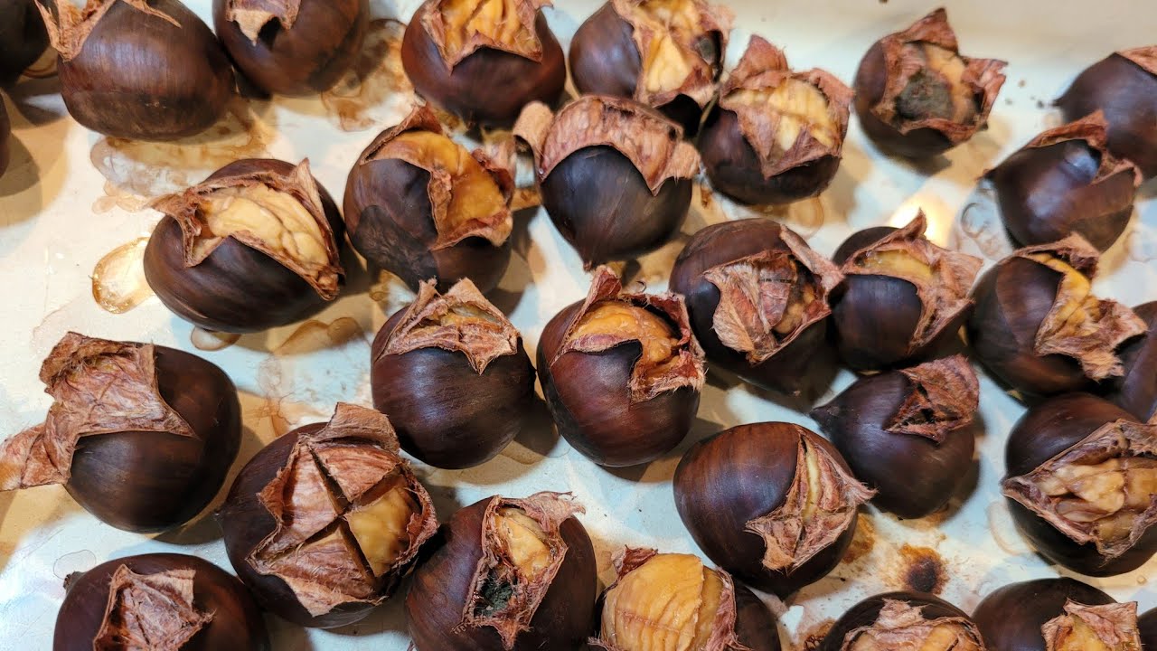 How to roast perfect chestnuts 🌰 in the oven at home / Roasted ...