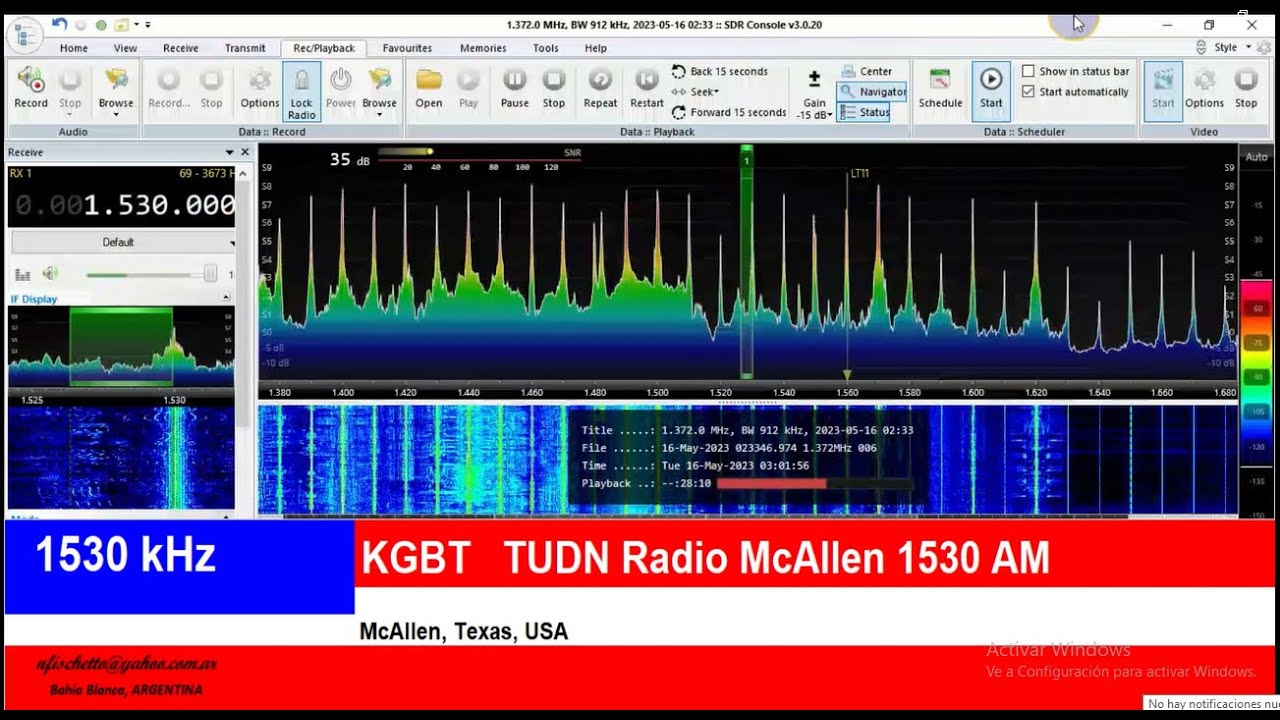 1530 kHz TUDN Radio McAllen 1530 AM, USA - YouTube