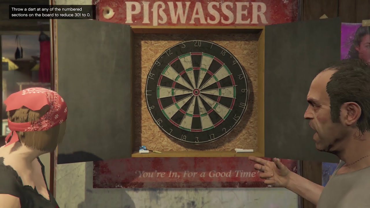 grand theft auto v | yellow jack inn darts - YouTube
