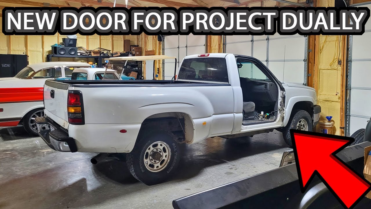 Single Cab Dually Build Part 4 (Replacing the Door) - YouTube