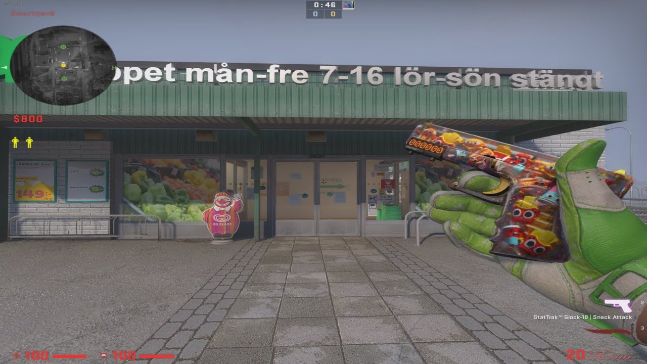 CS:GO - StatTrak Glock-18 Snack Attack Minimal Wear Showcase - YouTube