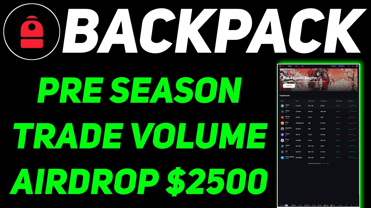 Backpack Exchange Airdrop | Backpack Exchange Pre Season Event ...