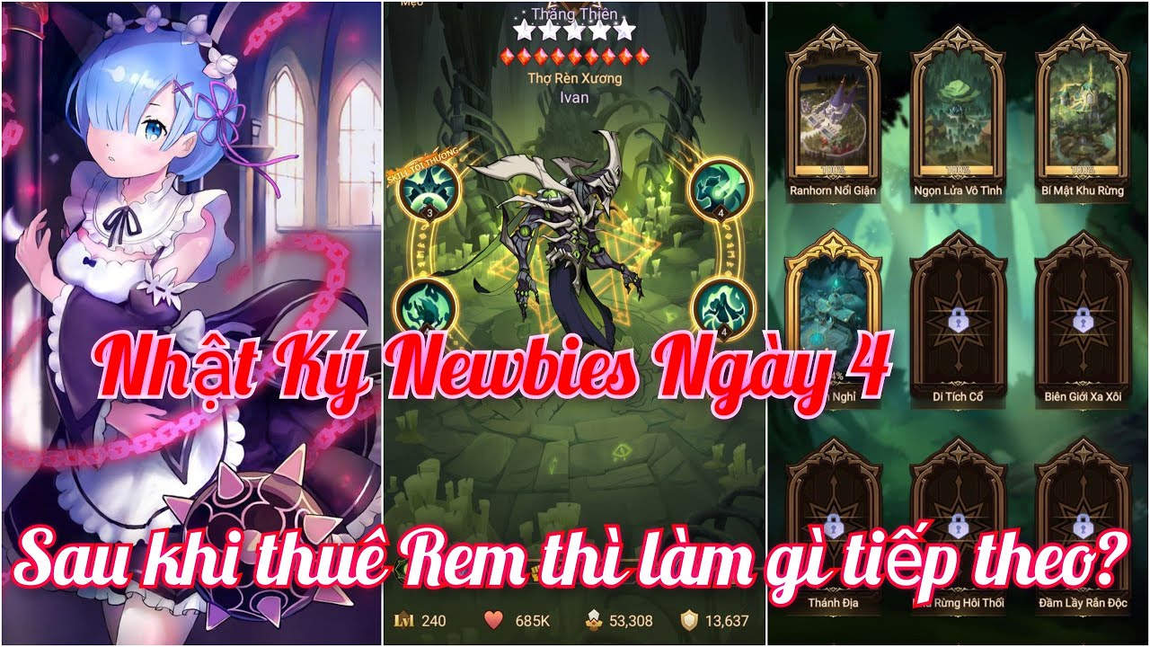 Afk Arena | Nhật Ký Newbies Ngày 4 - Sau khi thuê Rem thì làm gì tiếp ...