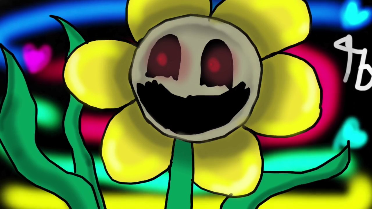 Undertale Speedpaint: Flowey gets the souls - YouTube