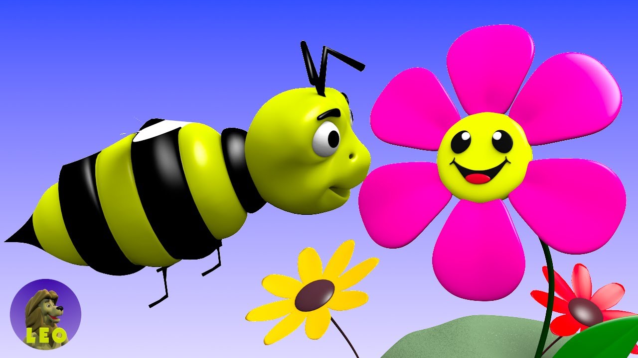 Bee Cartoon for Kids | Learn Colors with Honey Bee Animated Characters ...