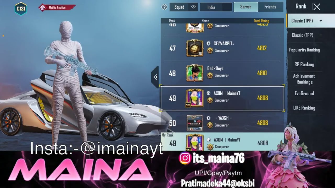 12 HOURS NONSTOP BGMI LIVE CONQUEROR RANK PUSH WITH @maina22 ROAD TO 50K SUBSCRIBERS || GIRL ...