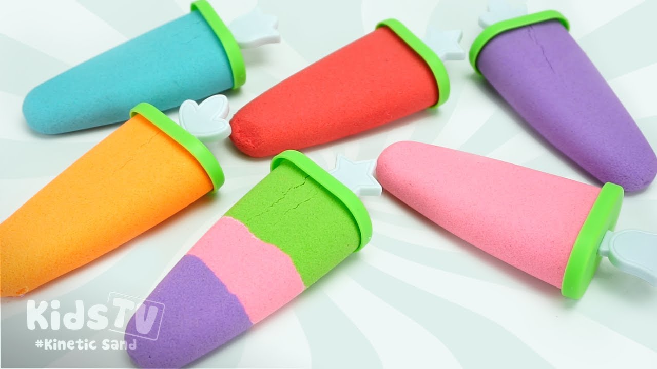 DIY How to Make Kinetic Sand Rainbow Ice Cream - Learn Colors Kinetic ...