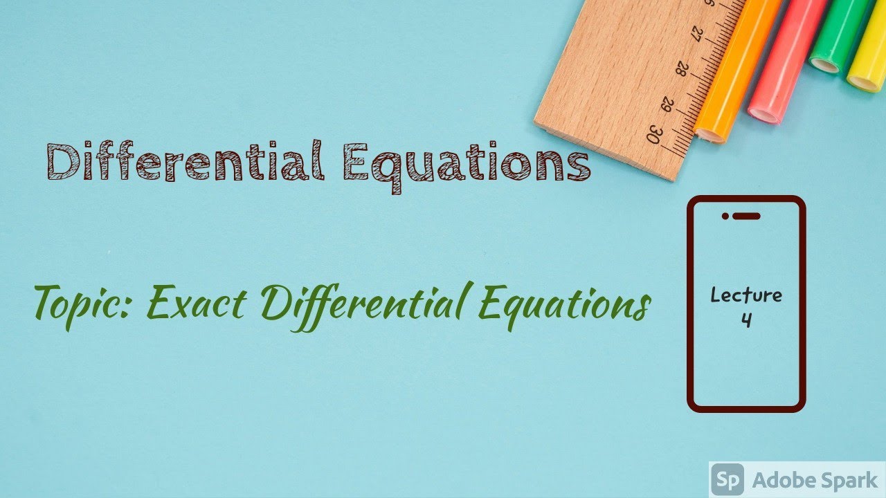 Differential Equations: Exact Differential Equations - YouTube