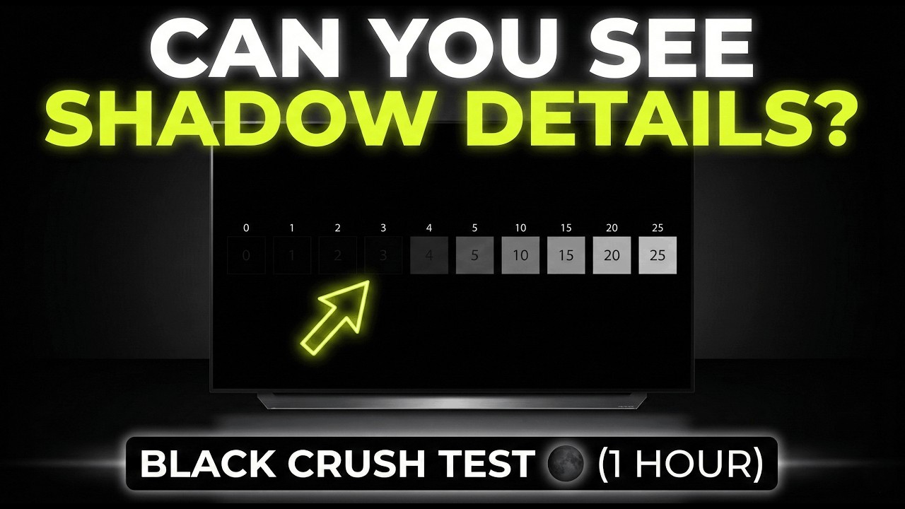 Black Crush Test 🌑 (1 Hour) | Can You See Shadow Details? | OLED & TV ...