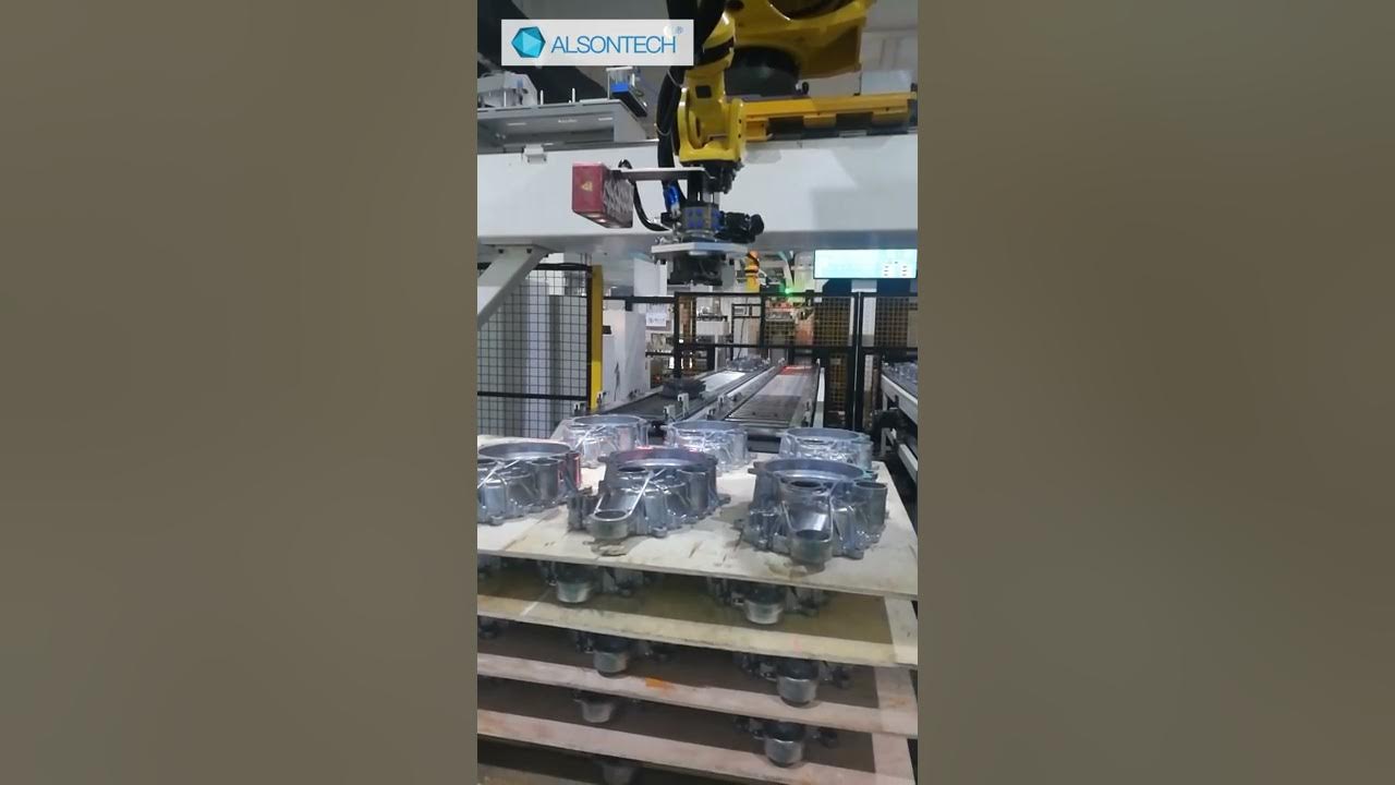 Automatic Depalletizing of Gearbox Housing with FANUC Robot and ALSONTECH 3D Vision - YouTube