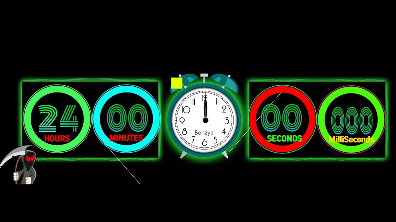 [Speed feeling] 4 Circles 24 Hours timer countdown alarm🔔 - YouTube