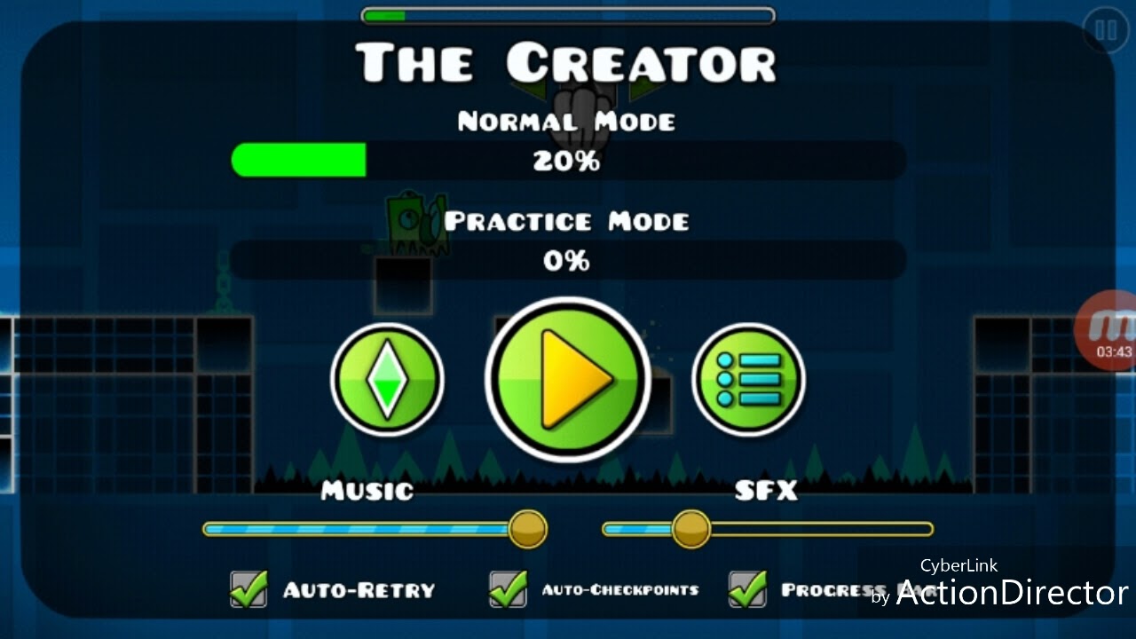EL MEJOR NIVEL DE GEOMETRY DASH "THE CREATOR" PARTE 1 - YouTube