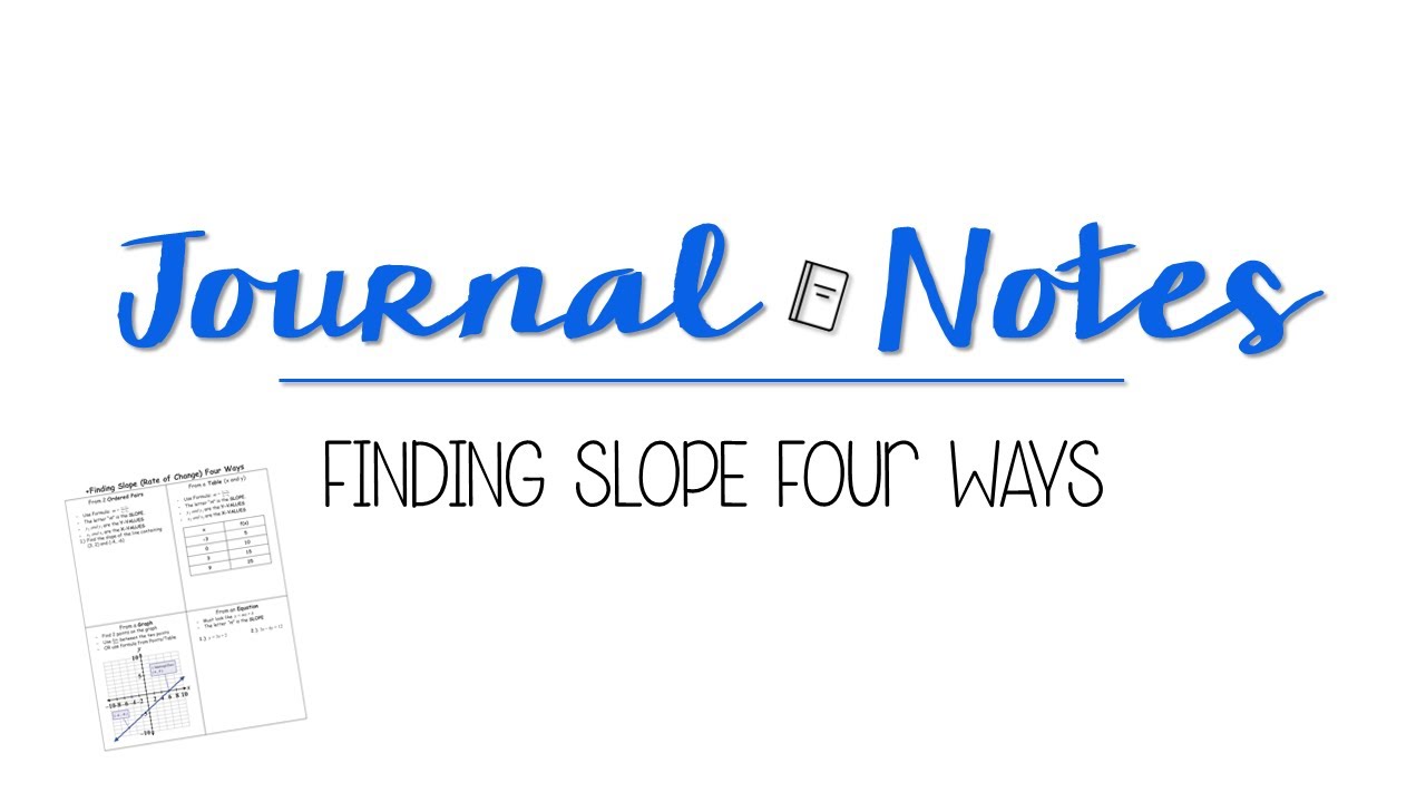 Finding Slope Four Ways - YouTube