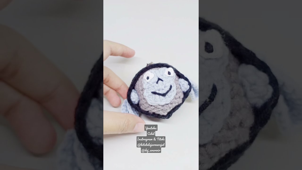 Membuat Gantungan Kunci Rajut Monyet | Making Crochet Monkey Keychain ...