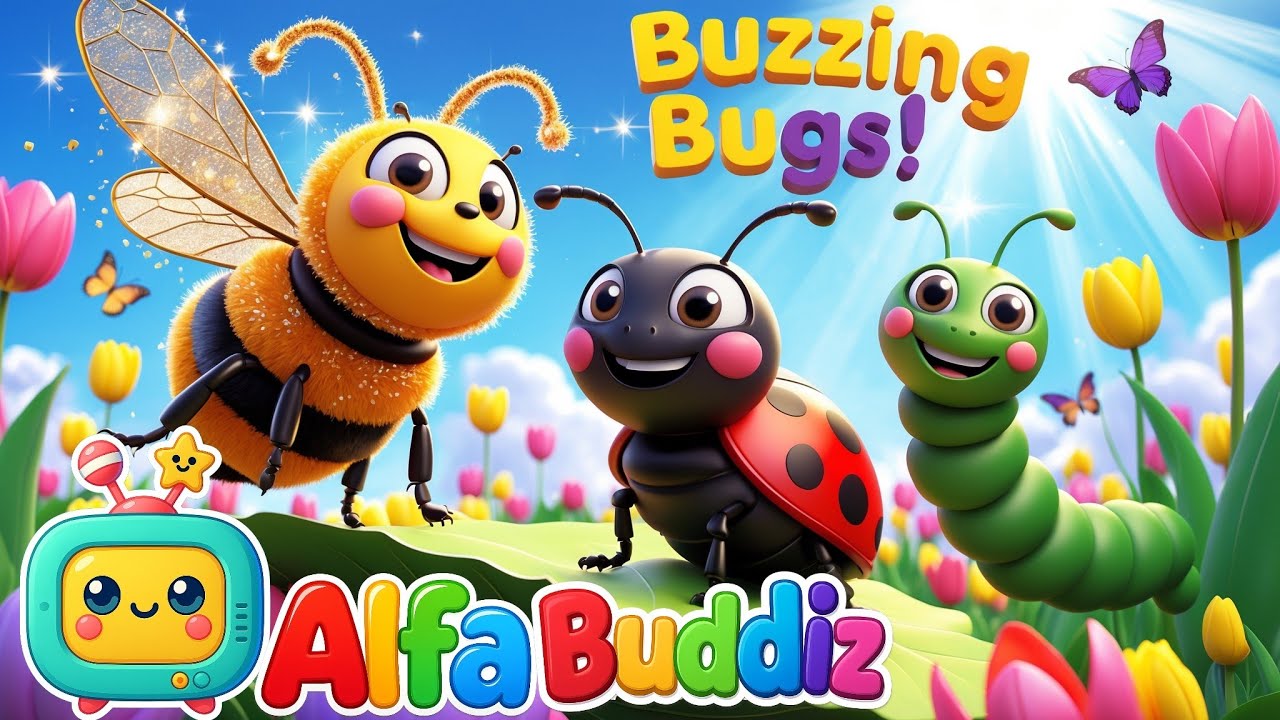 🐝Buzzing Bugs Song for Kids | Learn Insects with Alfa Buddiz - YouTube