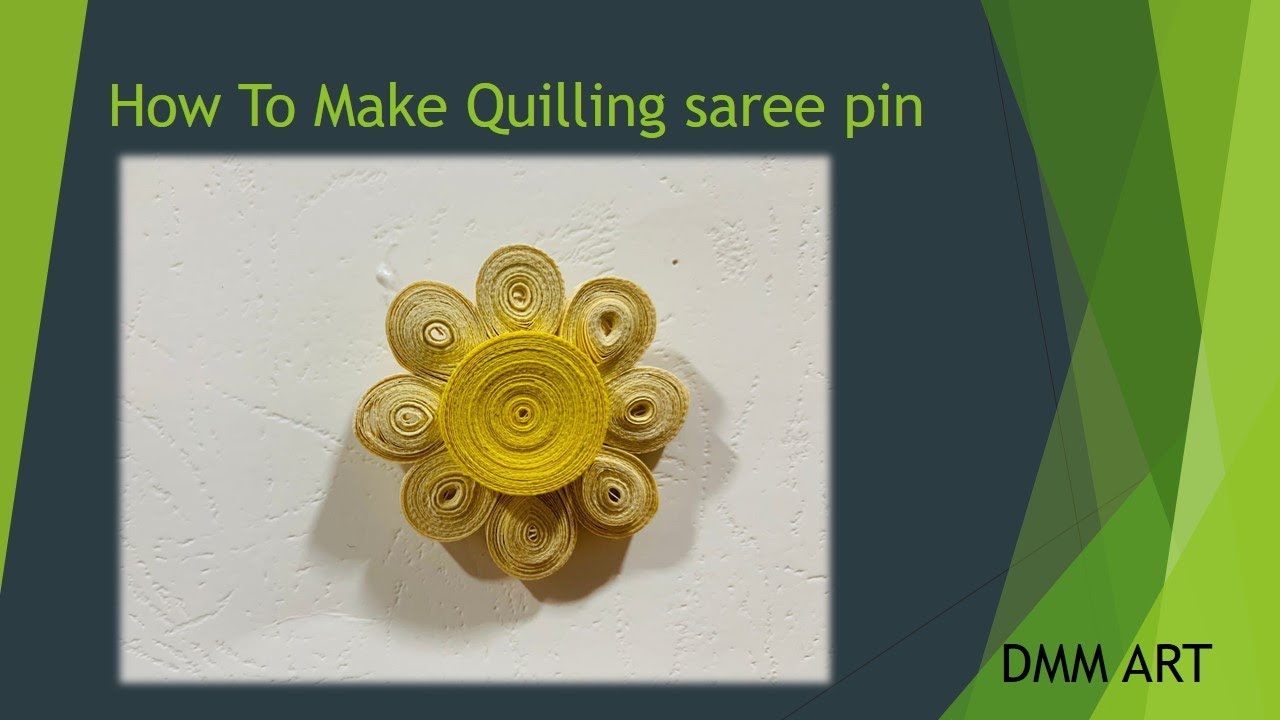 How To Make Quilling saree pin / Paper Quilling saree brooches ...