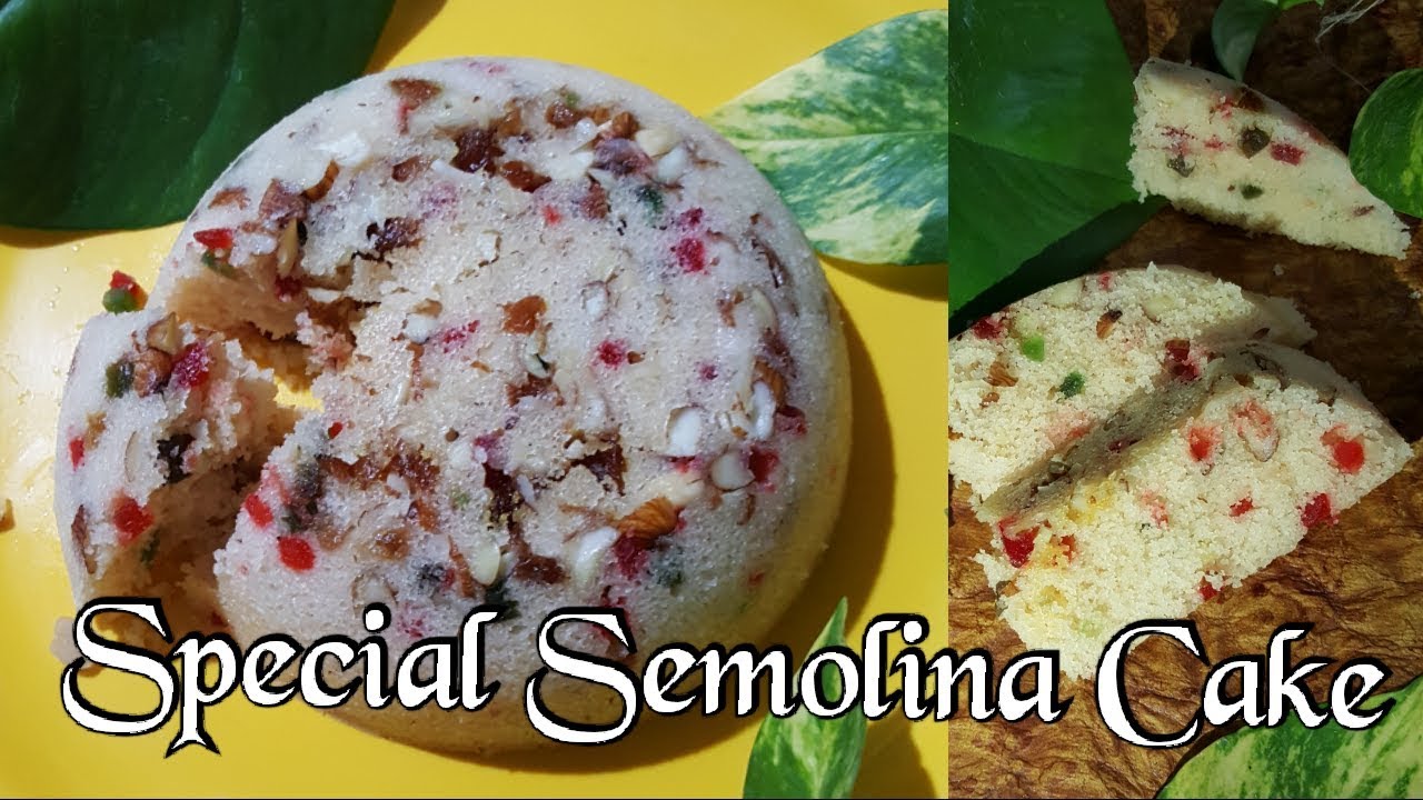 Suji Cake In Microwave | सूजी का केक | Eggless Semolina Cake | Rava ...