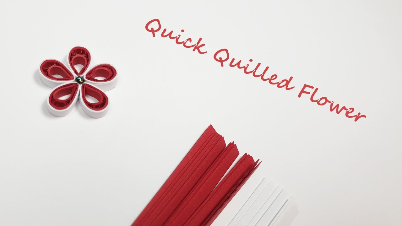 Quick and easy quilled flower tutorial - YouTube