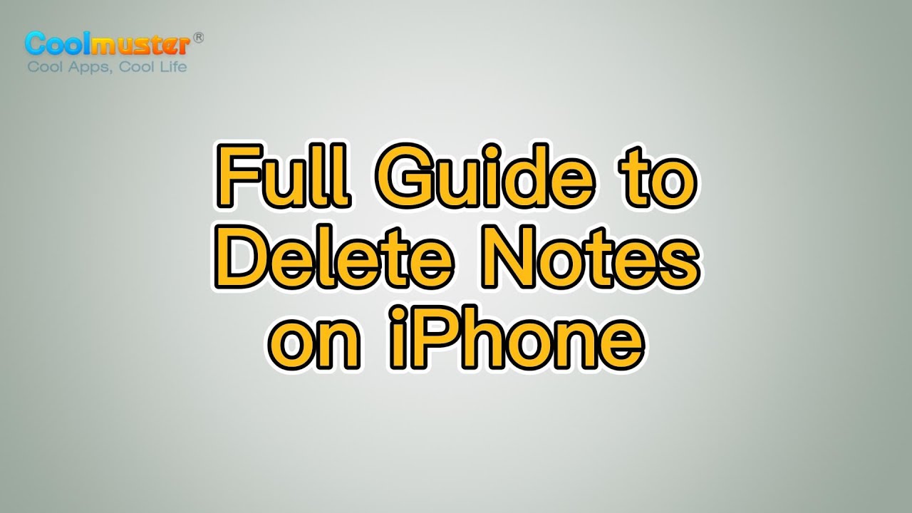 How to Delete Notes on iPhone? [Solved] - YouTube