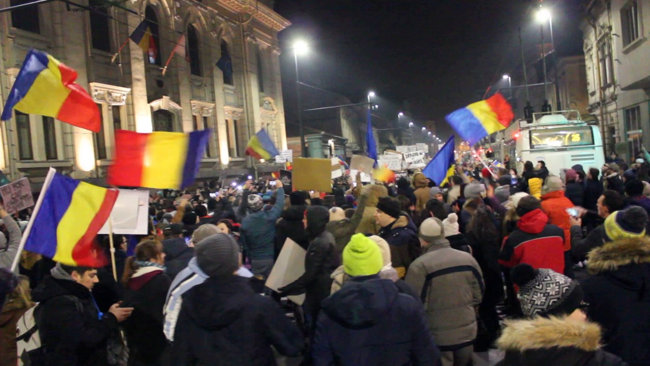 Protest Cluj 1 februarie 2017 strada Memorandumului Monitorul de Cluj ...
