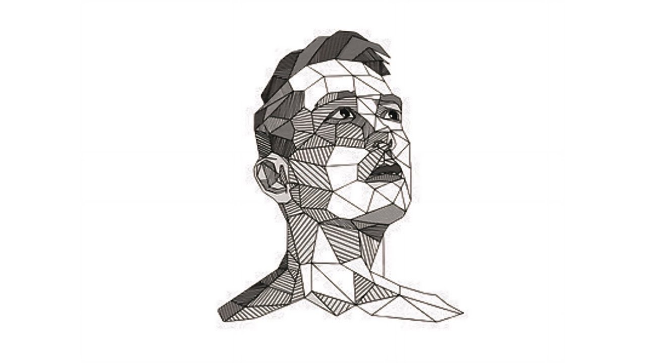 Men Face Drawing with Pen Ploter | #art #artandcraft #drawing #diy # ...