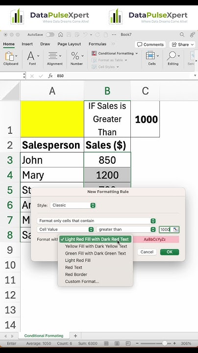 Excel Shorts Conditionalformatting Highlight Cells Greater Than A Specific Value Youtube
